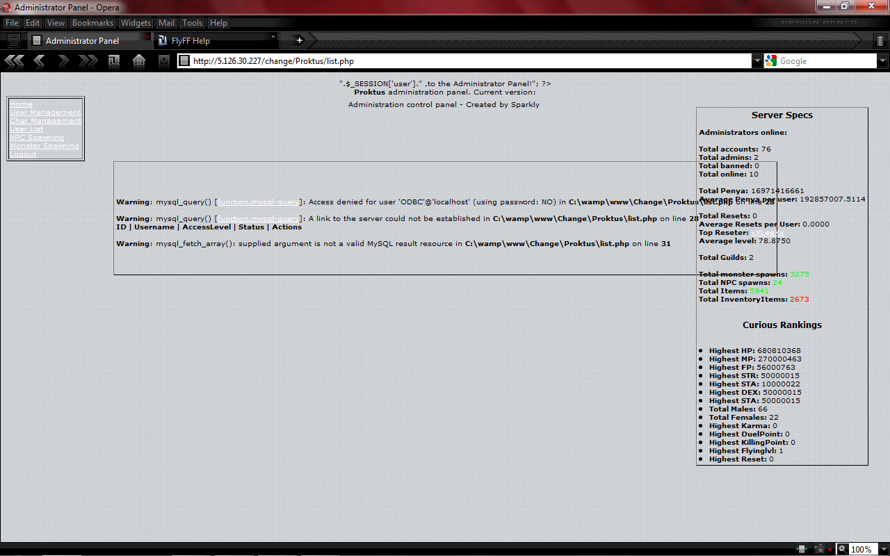 help | admin panel | RaGEZONE - MMO Development Forums